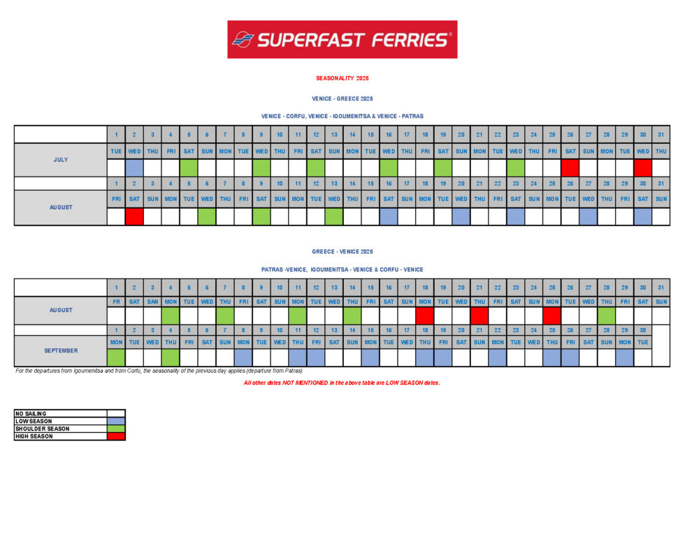 Traghetti Venezia Grecia - Tariffe e Orari | Anek Lines Italia